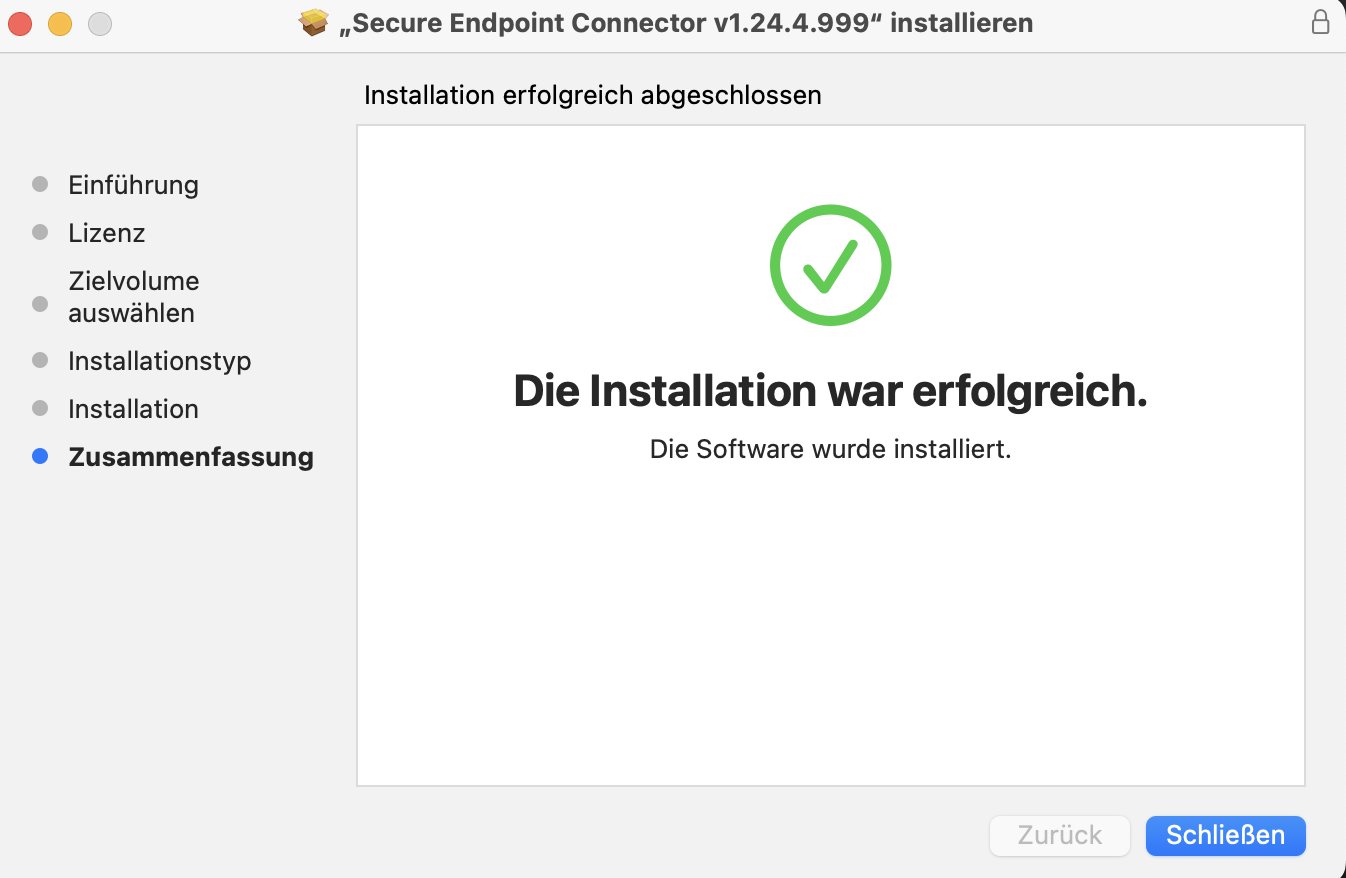 Installation macOS